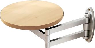 Generic Klappbarer Wandtisch mit Kleinem Runden Tablett, Schwebender Schreibtisch mit Regalhalterungen, Ausziehbares Design, Beistelltisch F&uuml;R Zuhause und Ges