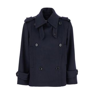 Max Mara Laveno Zweireiher-Jacke - - Coats - Damen - Blau - S