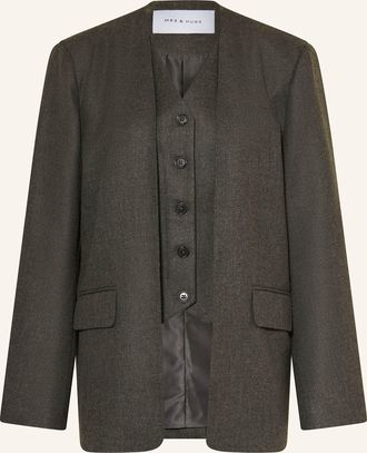 Mrs & Hugs Mrs & Hugs Blazer Mit Blende grau