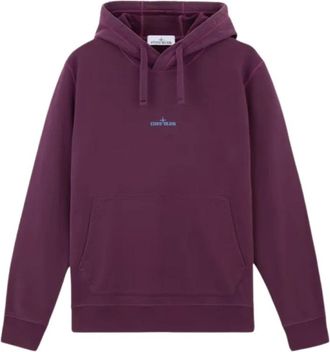 Stone Island Homme, Sweatshirts et sweats &agrave; capuche, Violet, Taille: M Optical Three Sweat &agrave; capuche