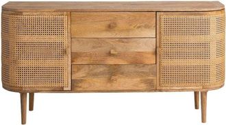Made In Meubles Buffet en bois de manguier et cannage Palma