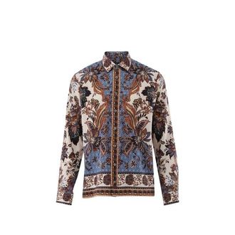van Laack Chemise droite imprim&eacute;e en laine m&eacute;lang&eacute;e
