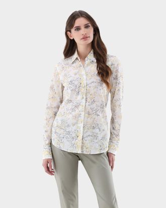 van Laack Hemdbluse aus Baumwoll-Plumetis mit Blumendruck