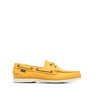 Sebago Homme, Chaussures, Jaune, Taille: 39 1/2 EU Mocassins Docksides en cuir jaune