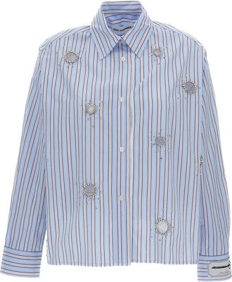 Des_Phemmes DES Phemmes, Femme, Blouses et Chemises, Bleu, Taille: 38 FR Chemises