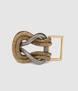 CLARIS VIROT Boucle de Ceinture Baby Noeud Or et Argent