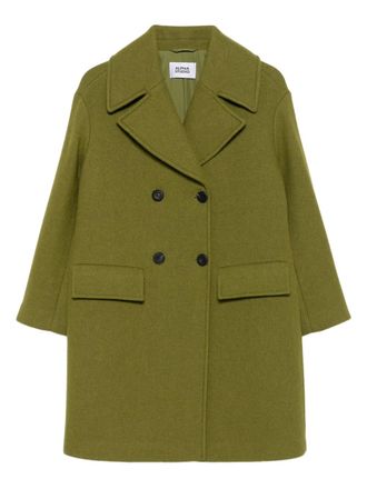 Alpha Studio manteau à boutonnière croisée - Vert