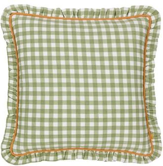 furn. Maude Kissenbezug mit Gingham-Muster, Baumwolle, Paspelierung
