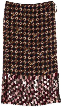 Dries Van Noten Jupe Midi - Marron Clair