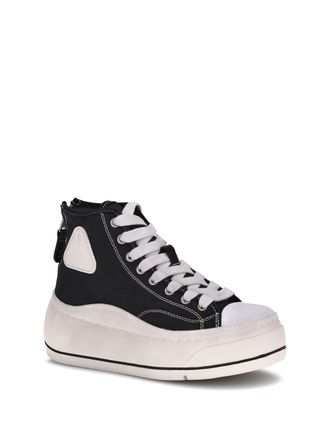 R13 Womens High Top Sneakers Black