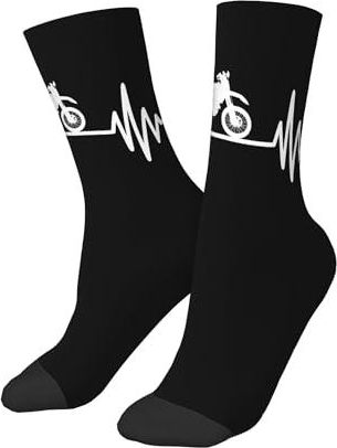 Generic Chaussettes Battement De Coeur En Moto Cross Absorbant La Sueur Chaussettes Habill&eacute;es Loisirs Chaussette Homme Pour Ski Entra&icirc;nement Course