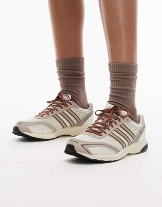 adidas Originals Adios OG - Sneaker in Wollwei&szlig; und Braun-Brown