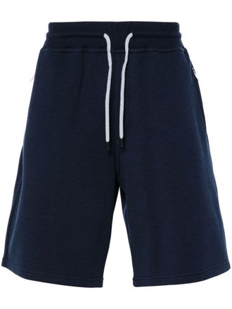 Brunello Cucinelli short de sport &agrave; lien de resserrage - Bleu