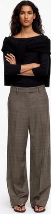 Arket Elegante Hose Aus Wollmischung -Braun