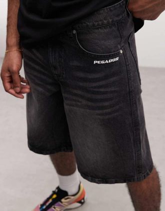 Pegador Pegador - Kolar - Jort en jean - Noir d&eacute;lav&eacute;