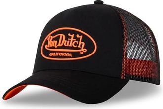 Von Dutch Casquette Homme & Femme Ajustable, Casquette Trucker DOM, Orange Taille TU