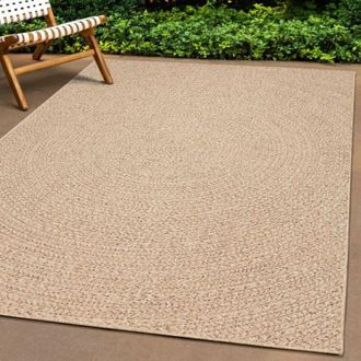 vidaXL vidaXL Teppich ZIZUR 200x200 cm Jute-Optik Indoor und Outdoor