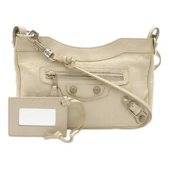 Balenciaga Pre-owned Giant Hip Leather Shoulder Bag - Femme - Pre-owned - Beige - Taille: ONE Size