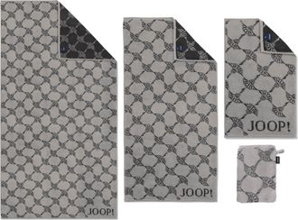 Joop Frottiertücher Handtücher Classic Cornflower 1721 77 Platin Silber Grau Kornblume Geblümt Frottee Baumwolle, Größe:Waschhandschuh 16x22 cm