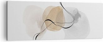 Arttor Bilder auf Leinwand Abstrakt minimalistisch Aquarell Leinwandbild 140x50cm Wandbilder Dekoration Wohnzimmer Schlafzimmer Groß XXL Wanddeko Bild Wand K