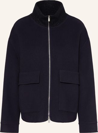 PESERICO Peserico Kastenjacke Im Materialmix Mit Glitzergarn blau