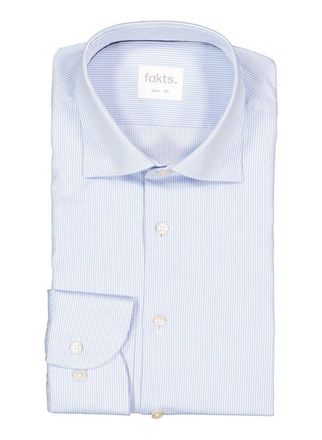 Fakts Herren Hemd blau Baumwoll-Stretch