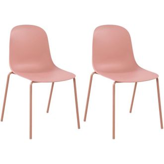 Clp Lot de 2 chaises Hardin Rose