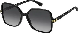 Marc Jacobs MJ Oversized Square Acetate Sunglasses - Black
