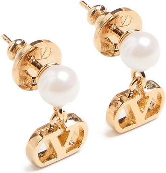 Valentino Garavani Pearl Drop Earrings - Gold