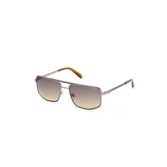 Guess Homme, Accessoires, Gris, Taille: 57 MM Lunettes de soleil navigateur en métal