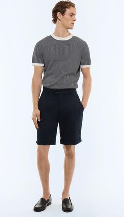 Fursac Bermuda droit en twill de coton - Taille 38 - Homme