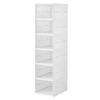 Generic Schuh-Organizer, platzsparender Organizer, mehrst&ouml;ckige Schuhaufbewahrung, transparenter Schuh-Organizer, faltbar, transparent, stapelbare Box f&uuml;r Sch