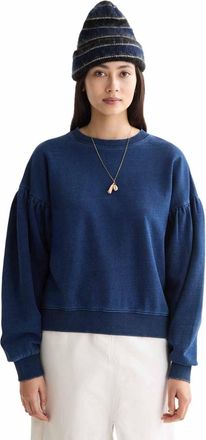 Scotch & Soda Gewaschenes Indigo-Sweatshirt mit Rundhalsausschnitt und Ballon&auml;rmeln, Washed Ind U417, M