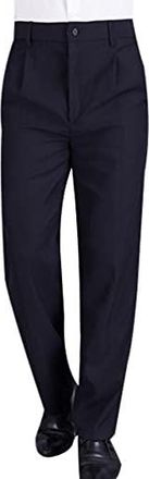 ZhuiKun Pantalon de Chef Homme Pantalon de Cuisine Pantalon de Travail Respirant Uniformes de Cuisine de Restaurant - Noir | Semi élastique, 4XL