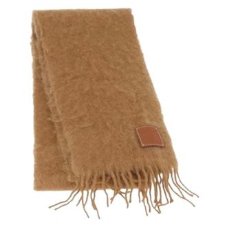 Loewe Pre-owned Foulard en Laine - Femme - Pre-owned - Beige - Taille: ONE Size