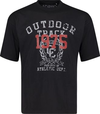 Adamo Schwarzes Herren Kurzarmshirt Serie Outdoor Track Bedruckt Comfort FIT &Uuml;bergr&ouml;pen bis 12XL, Gr&ouml;&szlig;e:7XL