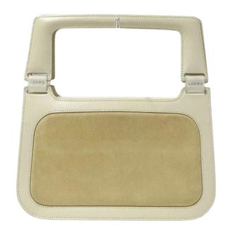 Loewe Sac &agrave; main en daim Pre-owned - Femme - Pre-owned - Beige - Taille: ONE Size