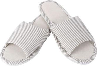 BESPORTBLE Pantoufles Maison Coton Anti-d&eacute;rapantes Semelle &Eacute;paisse et Respirante Confort Int&eacute;rieur pour Homme et Femme Style Lin Caf&eacute; Adapt&eacute;es pour Chambre et Us