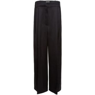 Khaite Weite Plissierte Hose Schwarz - - Trousers - Damen - Schwarzk - 3XS