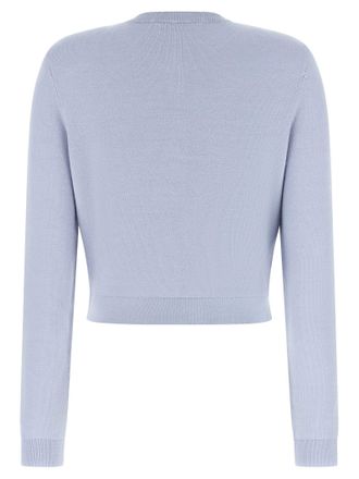 Self Portrait Lace Flower-Embellished Knit Cardigan - Lavender