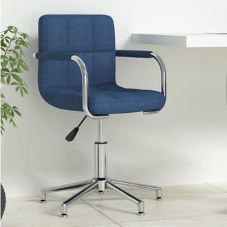vidaXL Chaise pivotante de bureau Bleu Tissu vidaXL