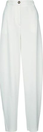 Elisabetta Franchi Femme, Pantalons, Blanc, Taille: 38 FR Pantalon Cr&ecirc;pe L&eacute;ger