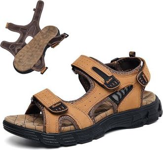 Generic Sandales de Randonnée, Sandales de Sport Homme, Chaussures dété Réglable pour Sport Mer Plage, Chaussures Orthopédiques Décontractées Khaki 44