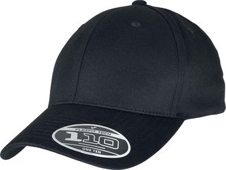 Flexfit Unisex 110 Curved Visor Snapback Baseballkappe, Black, one Size