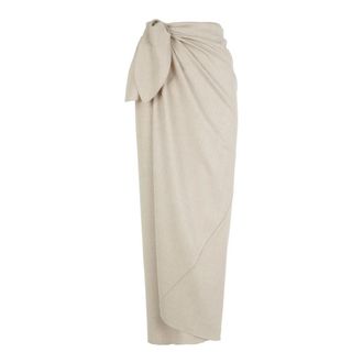 Cortana Fabula- beige Pareo-Rock aus reiner Wolle - - Skirts - Damen - Beige - S