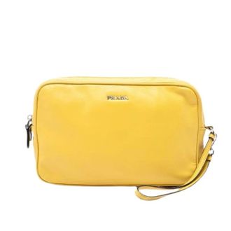 Prada Sac pochette vintage doccasion - Femme - Pre-owned - Jaune - Taille: ONE Size