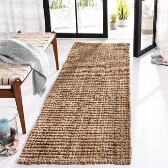 Safavieh Naturfaser Teppich f&uuml;r Wohnzimmer, Esszimmer, Schlafzimmer - Natural Fiber Collection, Kurzer Flor, Nat&uuml;rlich, 76 X 244 cm
