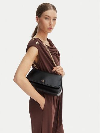 Calvin Klein Handtasche Ck Convertible Chain Medium Bag LV04F3171G Schwarz