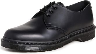 Dr. Martens Unisex-Erwachsene 1461 Mono Smooth Derby, Schwarz Black Gelbe N&auml;hte, 45 EU, R14345001