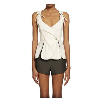 Vivienne Westwood Roxy Top - Femme - Blouses et Chemises - Beige - Taille: 36 FR